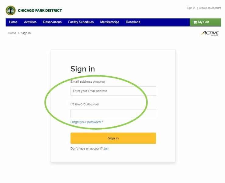 Registration Instructions | Chicago Park District